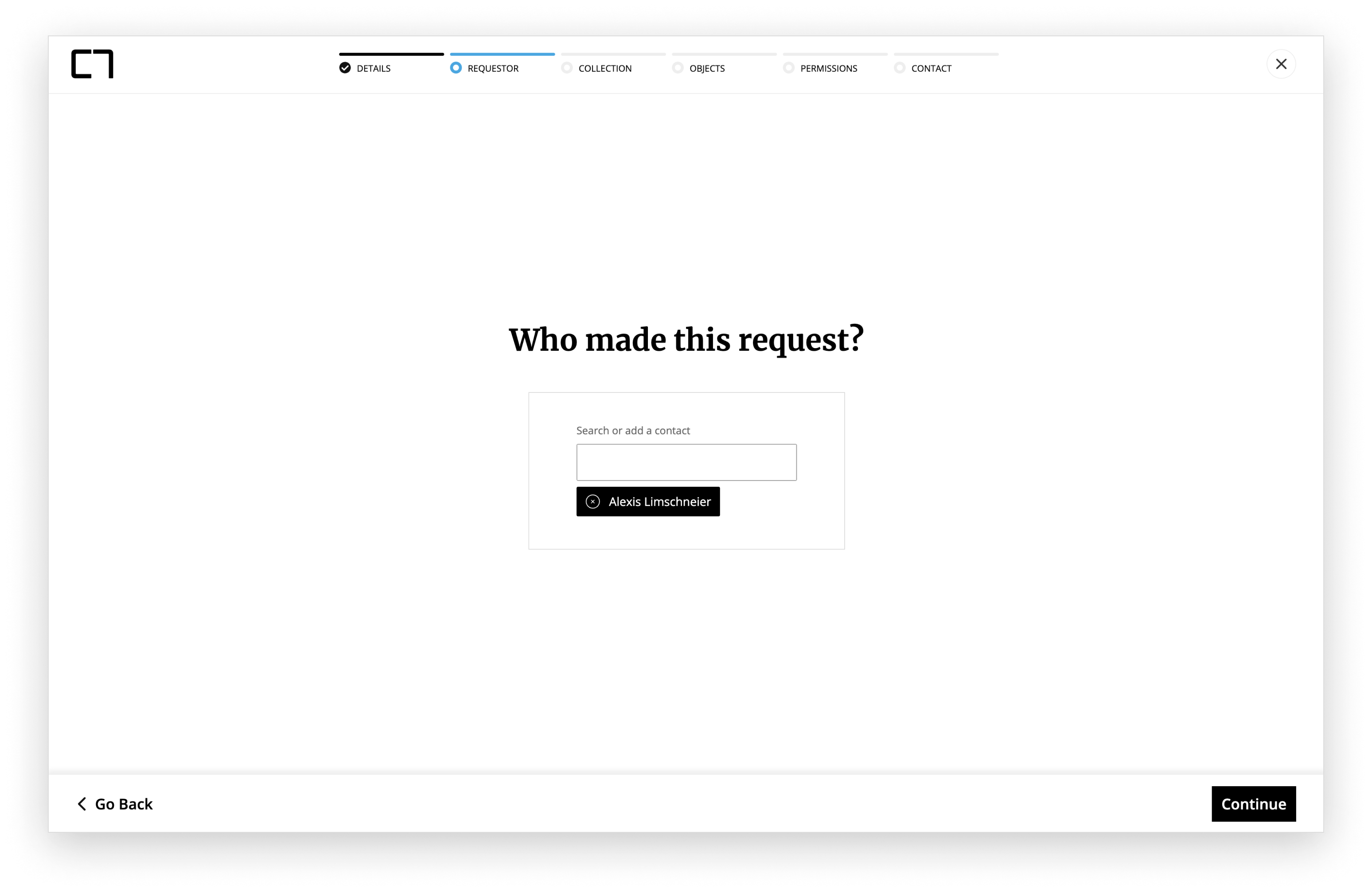 Creating a Request (objects not in your collection) – CultureTech